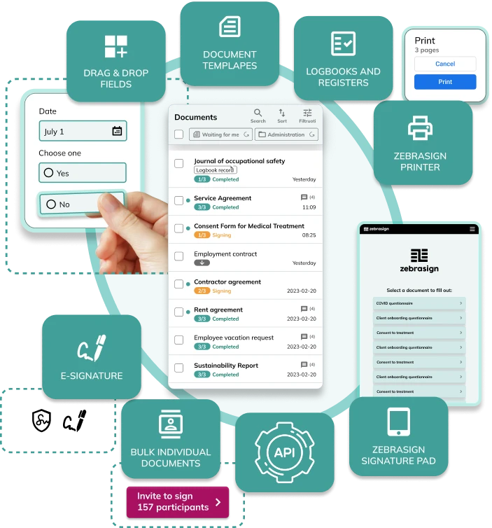Sign documents on a tablet with biometric signature | ZebraSign
